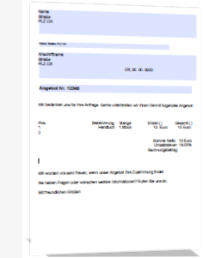 Vorlage Angebot Word, doc, Download, schreiben