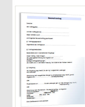 Werkvertrag Muster vertrag Bauarbeiten Werkvertrag