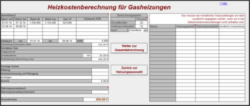 Gasabrechnung Fur Mieter Erstellen